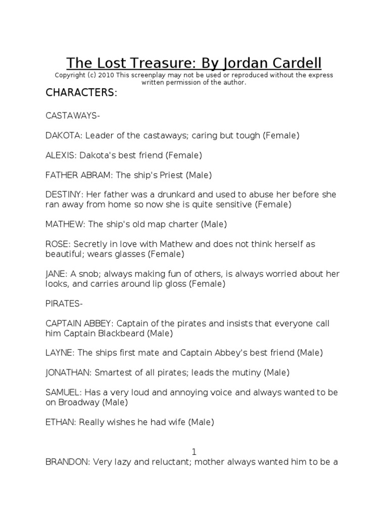 The Lost Treasure Map | PDF | Treasure | Shirt