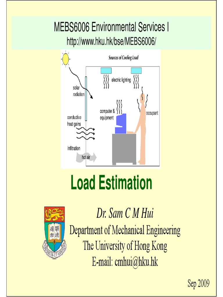 HVAC Load Estimation | PDF | Hvac | Heat Transfer