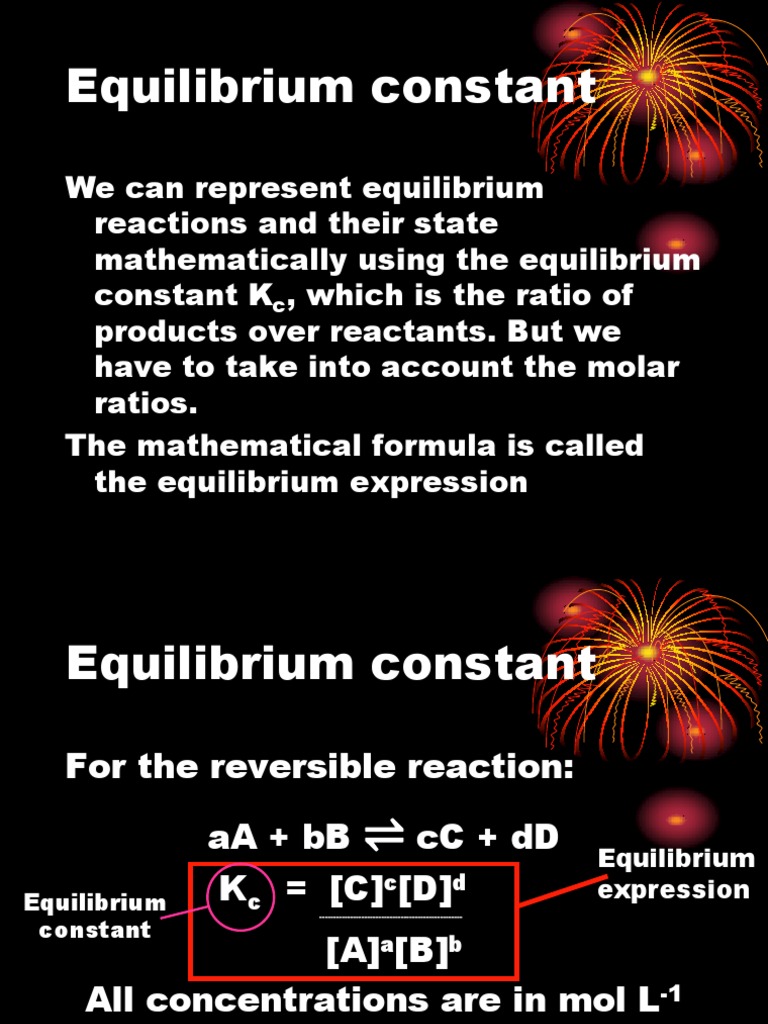 Equilibrium Constant Calculations | PDF | Chemical Equilibrium | Continuum Mechanics