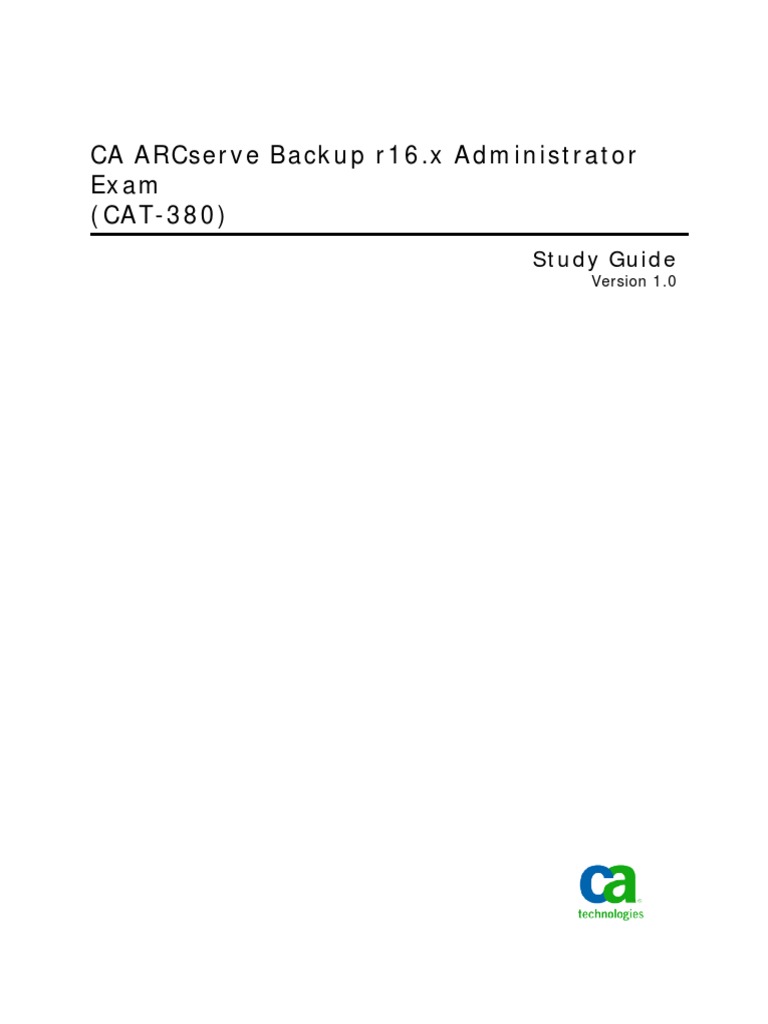CA ARCserve Backup r16x Administrator | PDF | Backup | Share Point