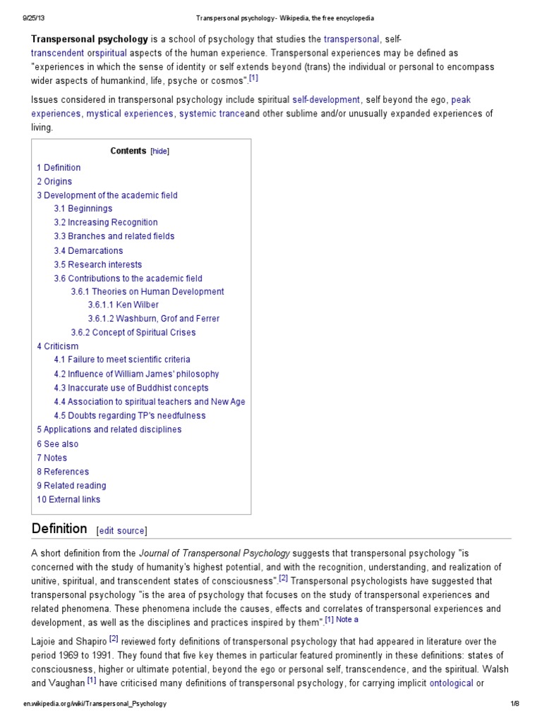 Transpersonal Psychology | Transpersonal Psychology | Spirituality