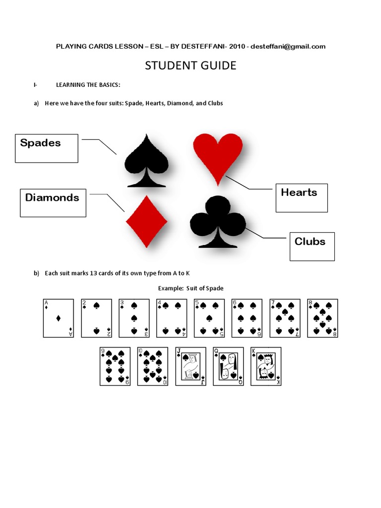 Playing Cards Lesson PDF | PDF | Home & Garden