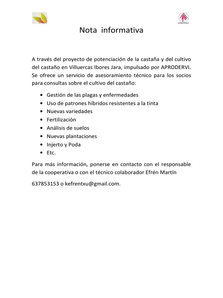 Nota Informativa | PDF