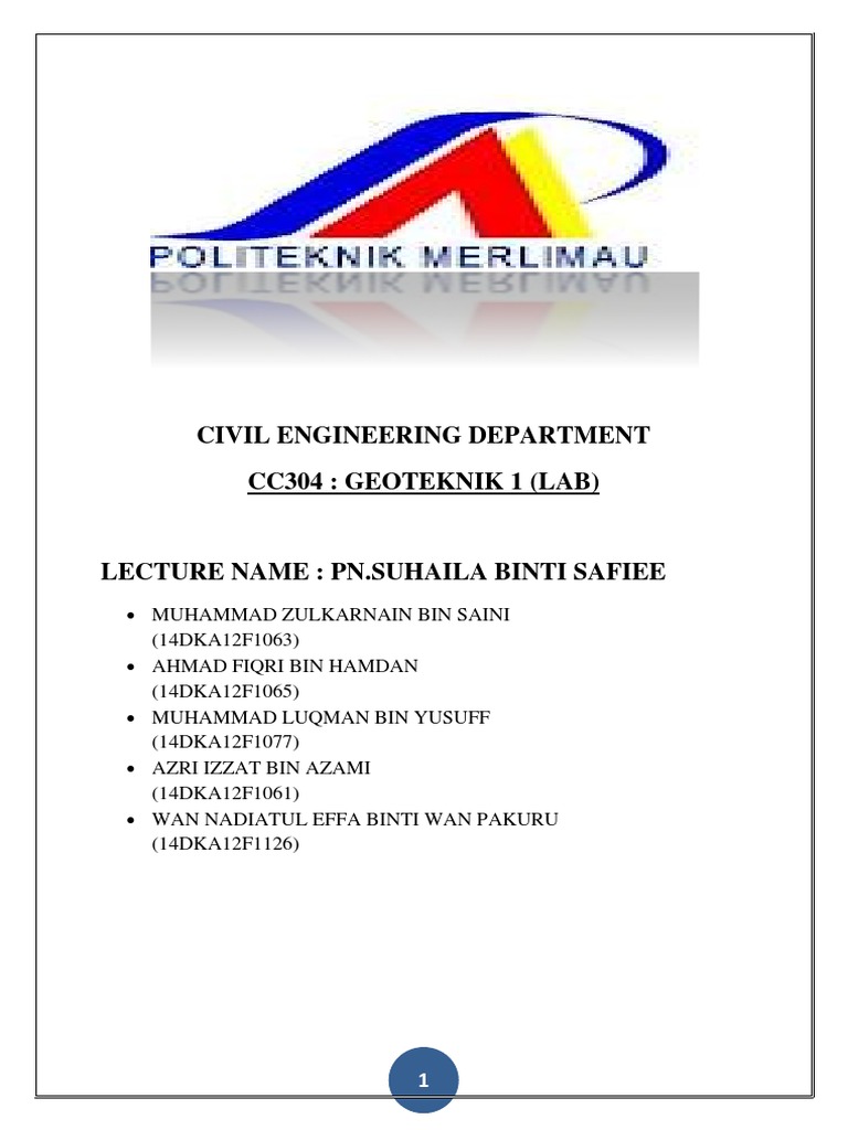 Standard Proctor Compaction Test Report | PDF | Soil | Density