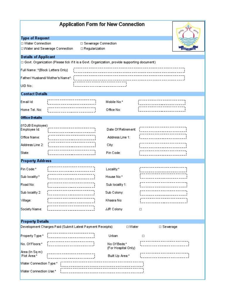 Application Form For New Connection | PDF | Identity Document | Beverages