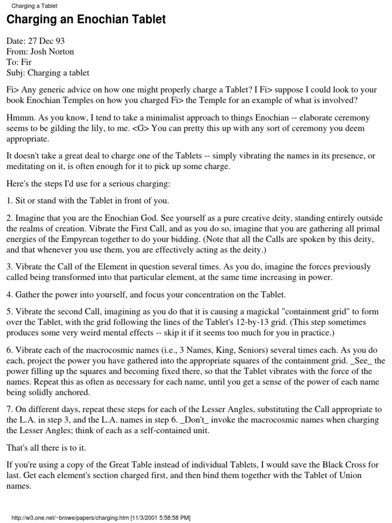 Josh Norton - Charging An Enochian Tablet Cd2 Id1755417498 Size4 | PDF ...