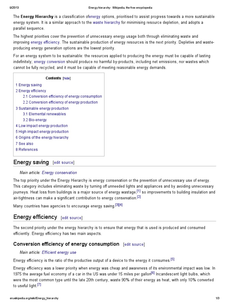 Energy Hierarchy | PDF | Energy Development | Energy Economics