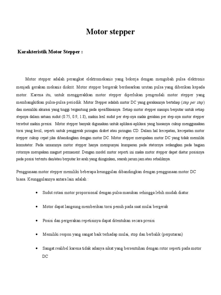 Motor Stepper | PDF
