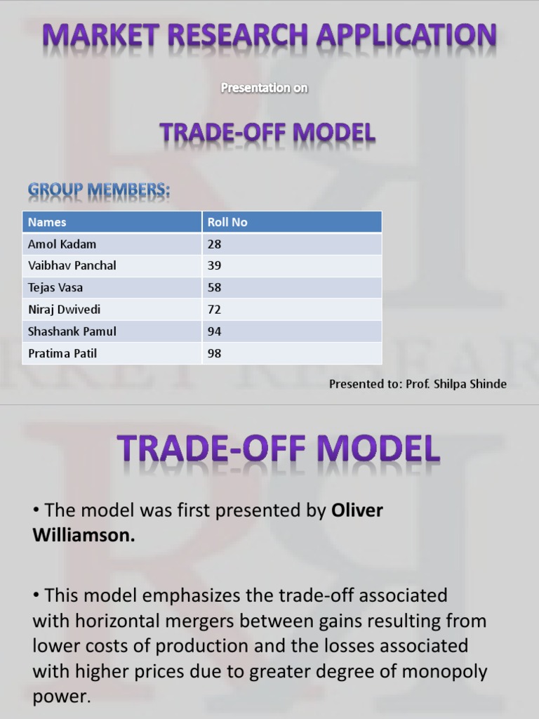 Understanding Williamson Trade-Off Model | PDF | Prices | Mergers And ...