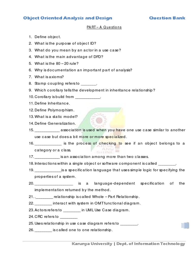 Object Oriented Analysis and Design | PDF | Unified Modeling Language ...