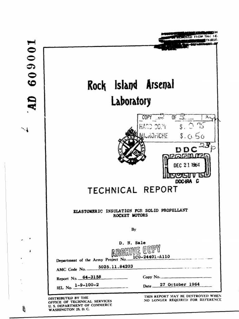 Insulation For Solid Rocket Motor | PDF | Thermal Insulation | Asbestos