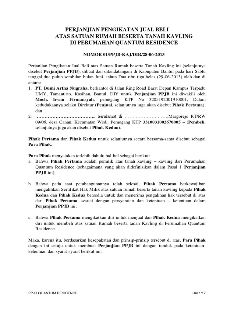 PPJB Rumah Quares | PDF