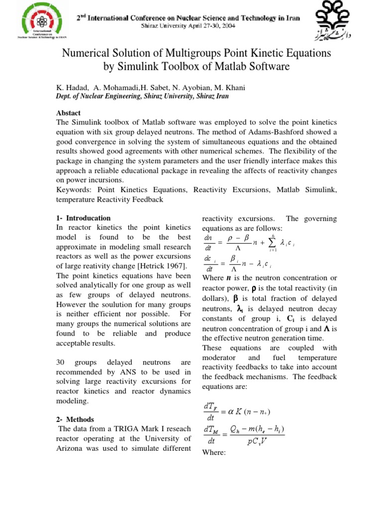 Matlab | PDF | Nuclear Reactor | Nuclear Technology