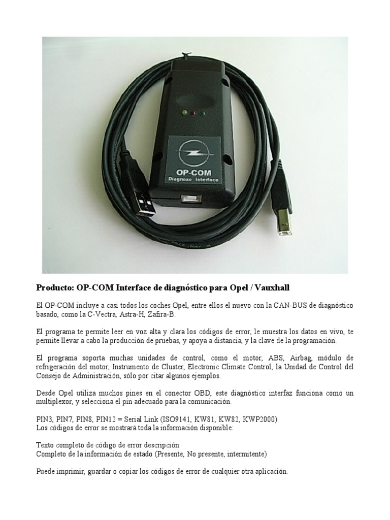 Opcom Tutorial PDF | PDF | Airbag | Tecnología digital