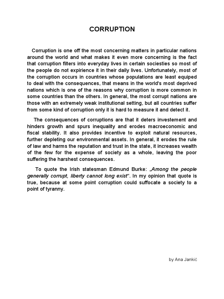Understanding Global Corruption Issues | PDF