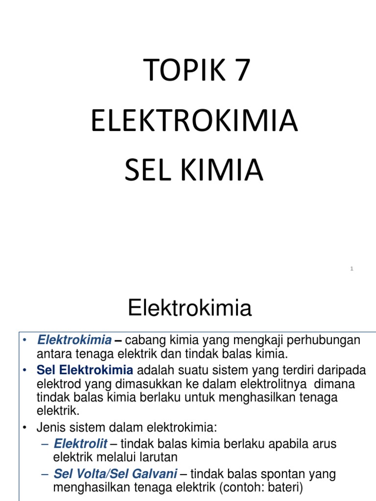 Elektrokimia 7 - Sel Voltan | PDF