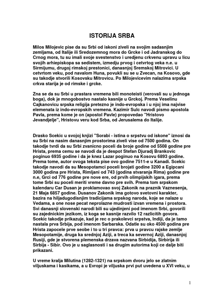 Istorija Srba | PDF