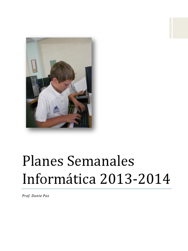 Planes Semanales de Informática 2013-2014 | PDF