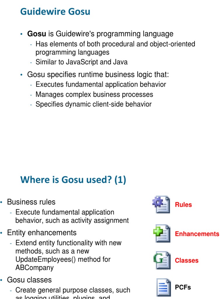 Gosu | PDF | Class (Computer Programming) | Method (Computer Programming)