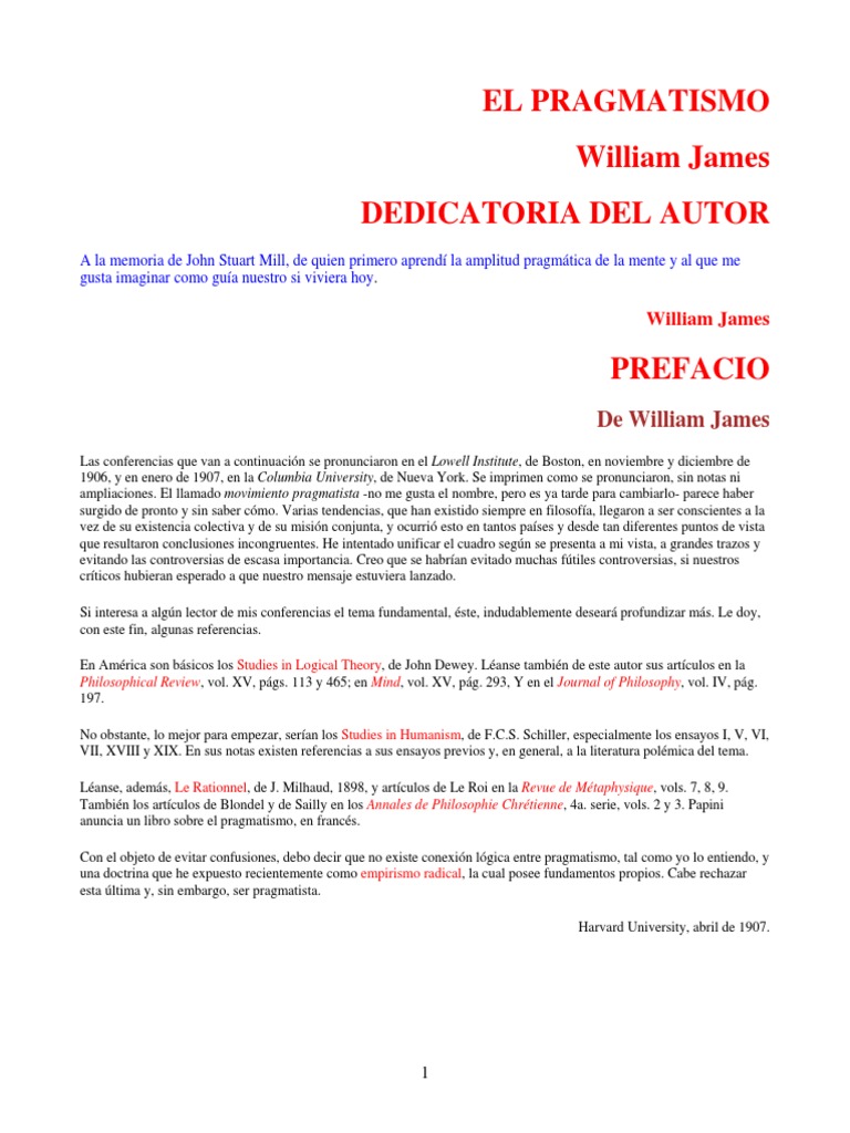 William James - El Pragmatismo 1907 | PDF | Empirismo | Gottfried Wilhelm Leibniz