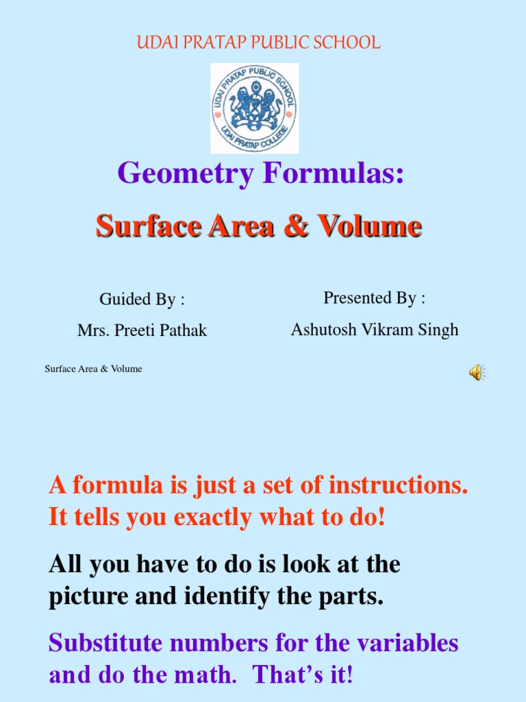 Surface Area and Volume Powerpoint | PDF | Surface Area | Volume