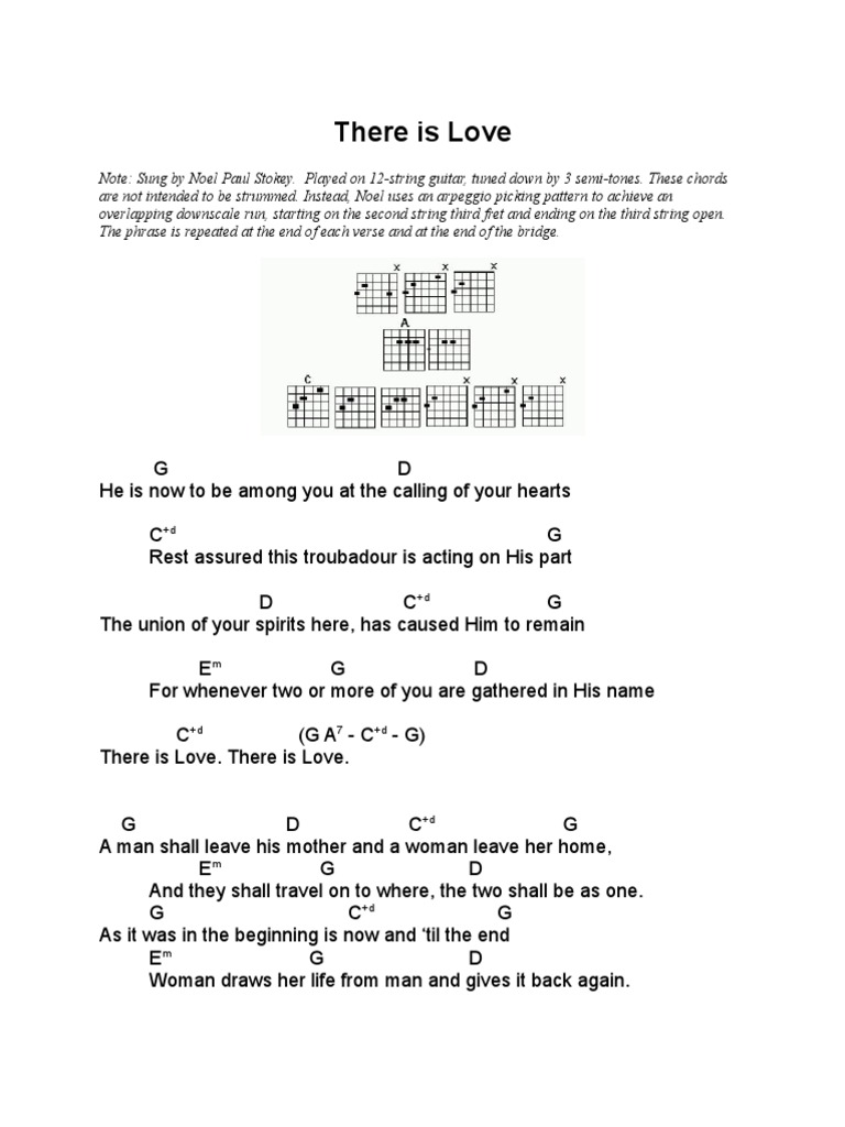 Wedding Song: There Is Love Lyrics | PDF