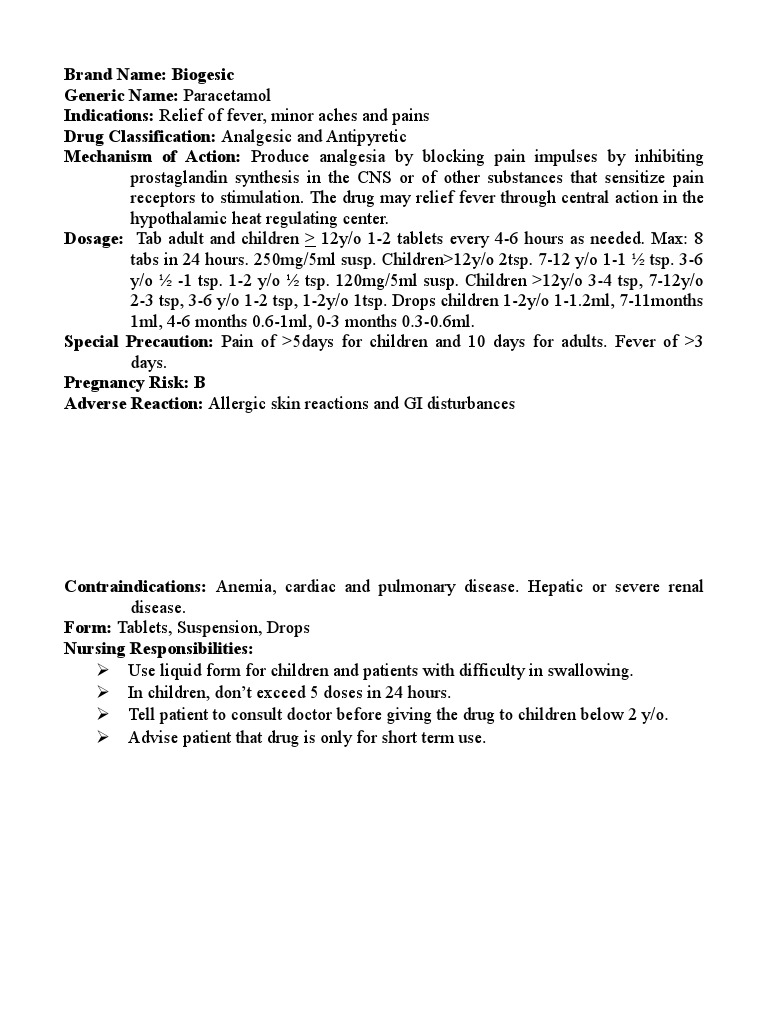 Biogesic | PDF
