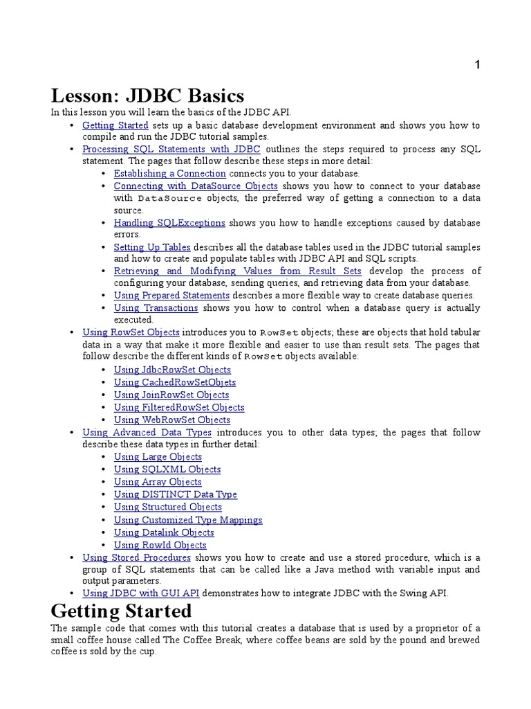 Java Database | PDF | Databases | Software Engineering Java Database | PDF | Databases | Software Engineering