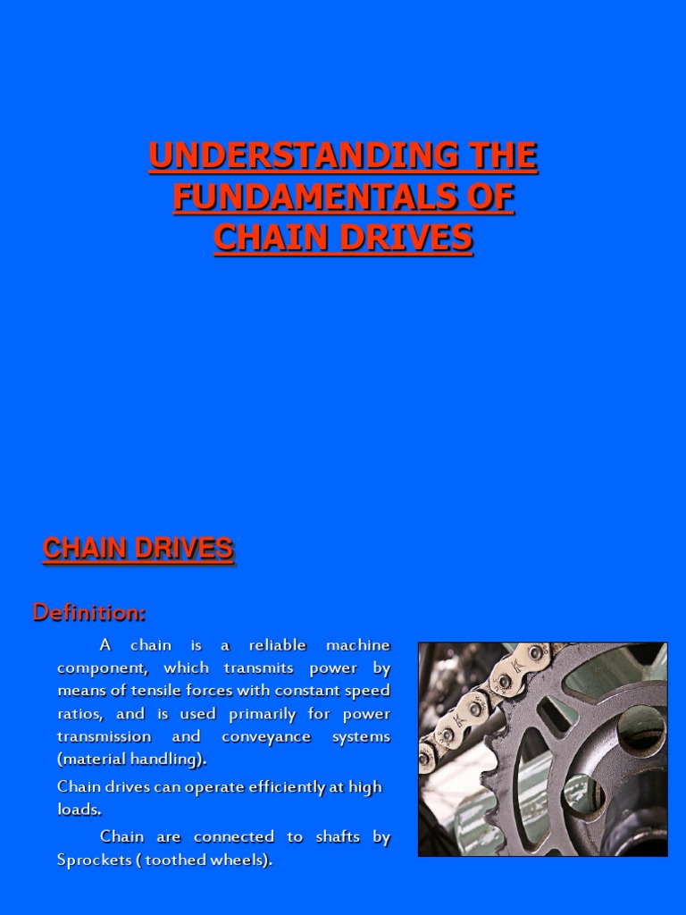 Understanding The Fundamentals of Chain Drives | Download Free PDF ...