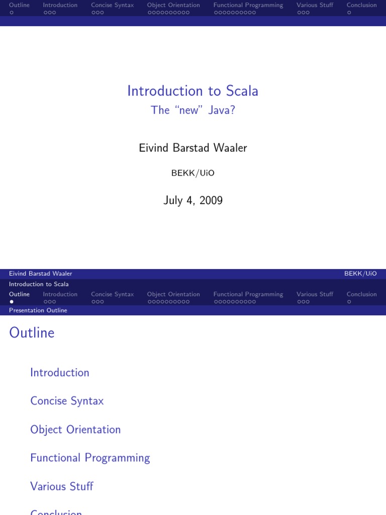 Introduction To Scala | PDF | Scala (Programming Language) | Method (Computer Programming)