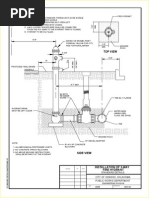 Fire Hydrant Drawing Detail