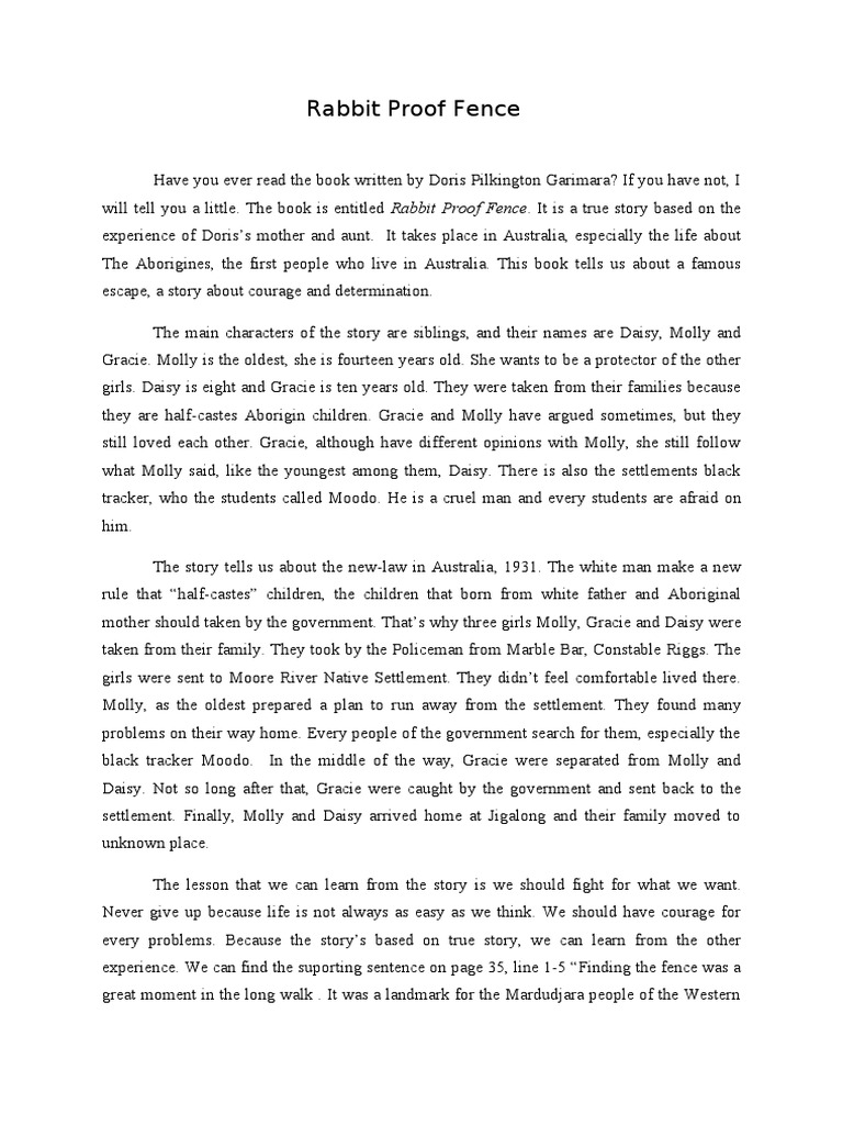 Rabbit Proof Fence2 | PDF