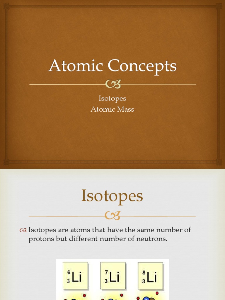 Isotopes and Atomic Mass | PDF | Science & Mathematics