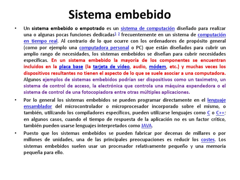 Sistema Embebido | PDF