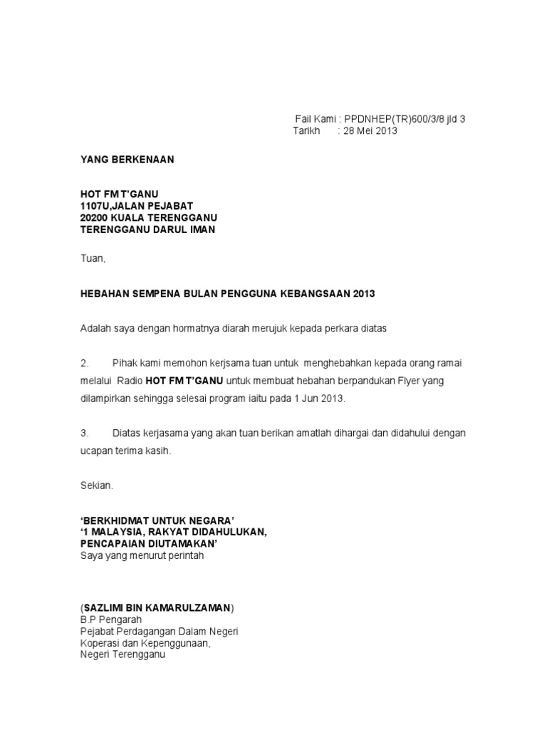 Surat Hebahan Radio | PDF