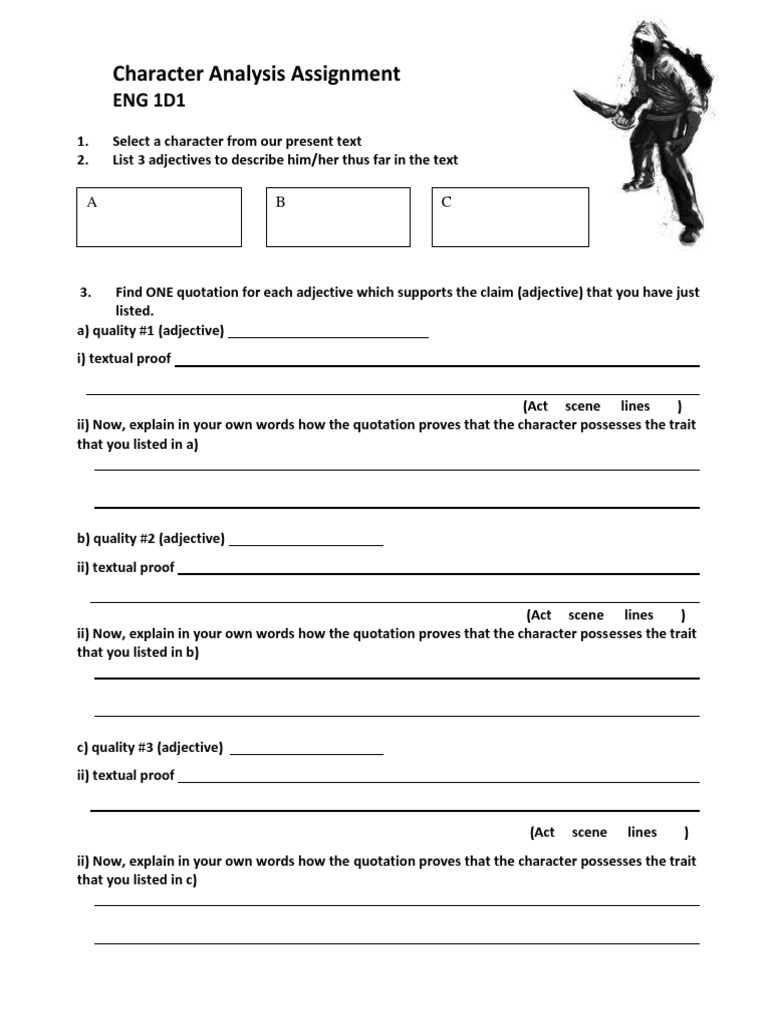 Character Analysis Template and Sample | PDF | Macbeth