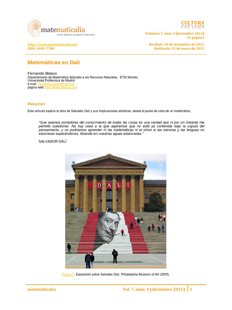 Matematicas en Dali. | PDF | Salvador Dalí | Lewis Carroll