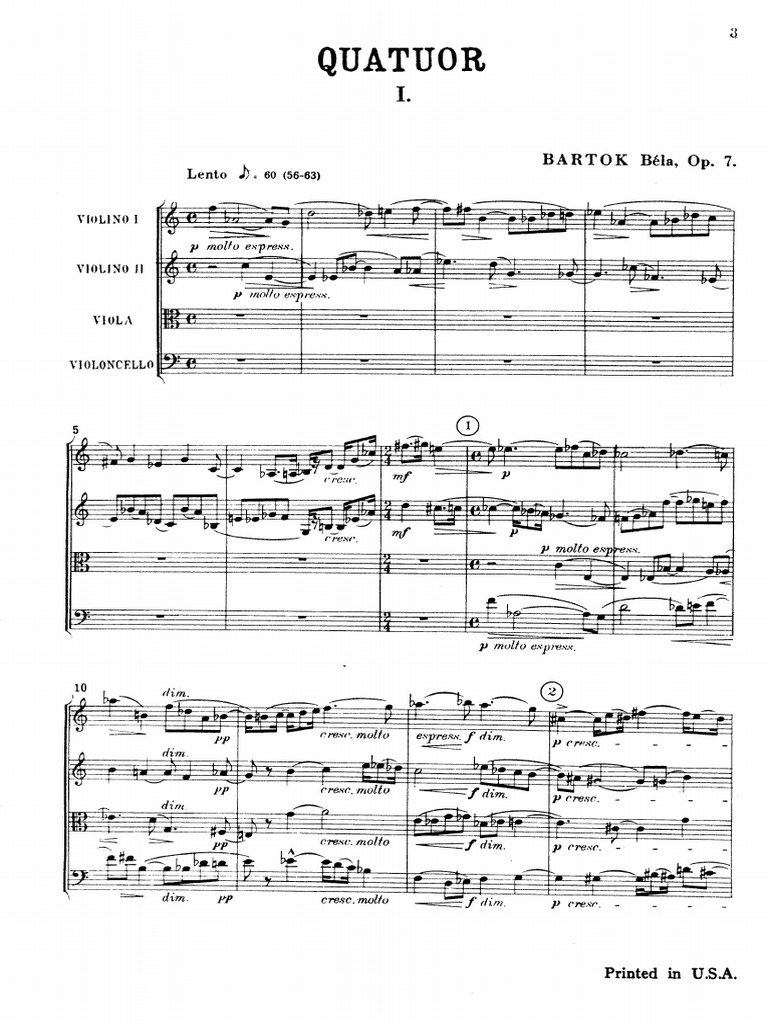 String Quartet No. 1 | PDF