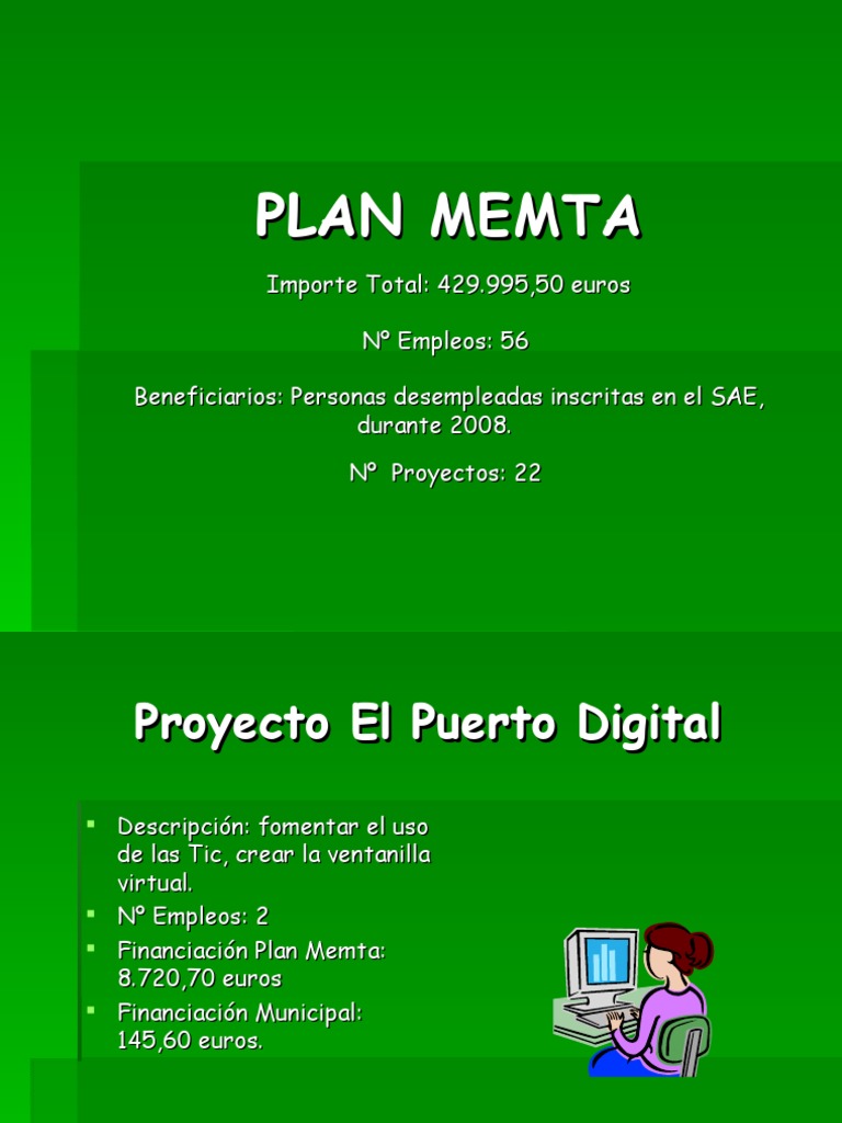 Proyectos del Plan Memta 2008 | PDF