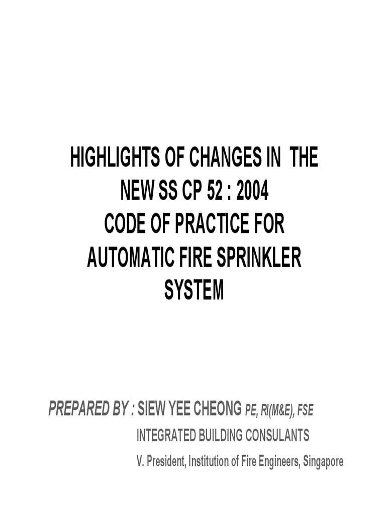 Overview of Cp52 | PDF | Fire Sprinkler System | Pump