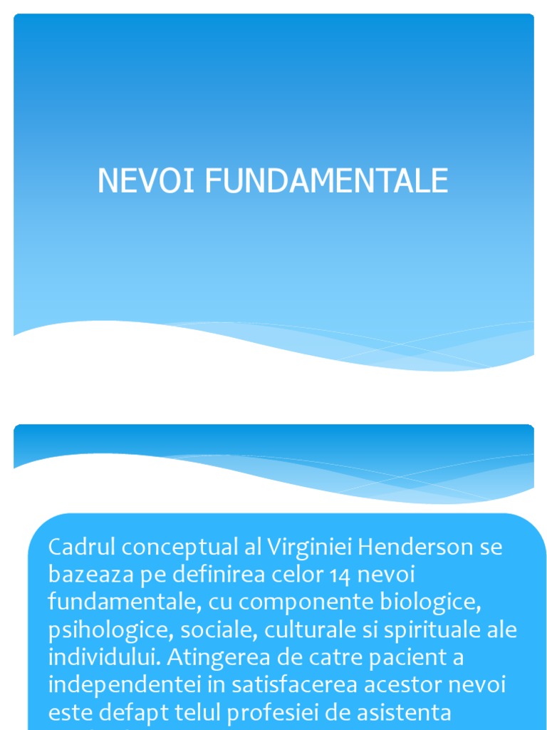 Cele 14 Nevoi Fundamentale