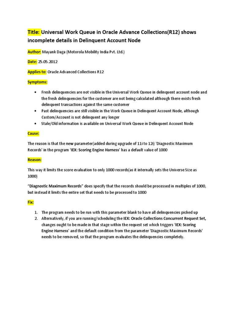 Advance Collections | PDF