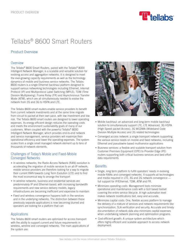 Tellabs 8600 Sys Overview | PDF | Multiprotocol Label Switching ...