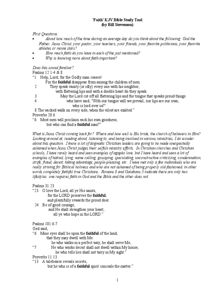 1 - 'Faith' Bible Study Tool | PDF | Epistle To The Romans | Faith