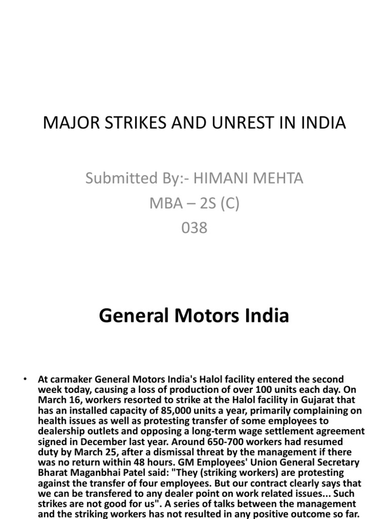 HIMANI | PDF | Strike Action | General Motors