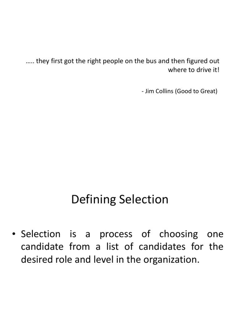 Selecting the Right People: An Overview of Recruitment, Selection ...