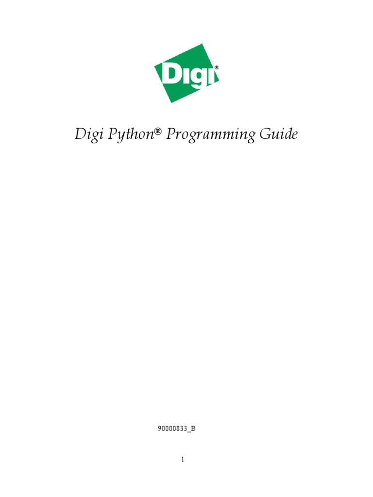 Digi Python Programming Guide | PDF | Network Socket | Python ...