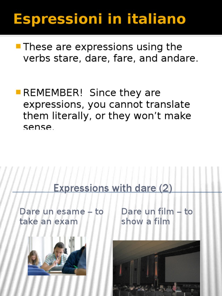 Espressioni in Italiano: These Are Expressions Using The Verbs Stare ...