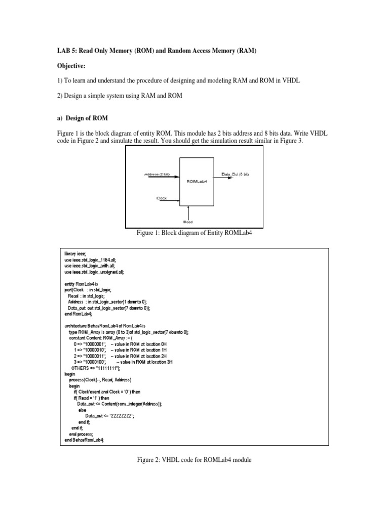 Lab 5 | PDF | Vhdl | Random Access Memory