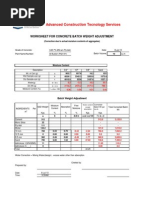 Concrete Mix Design Excel Sheet | PDF | Construction Aggregate | Concrete